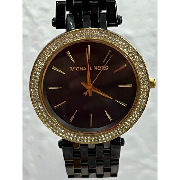 Michael Kors | Accessories | Michael Kors Darci Black Dial Black Steel ...